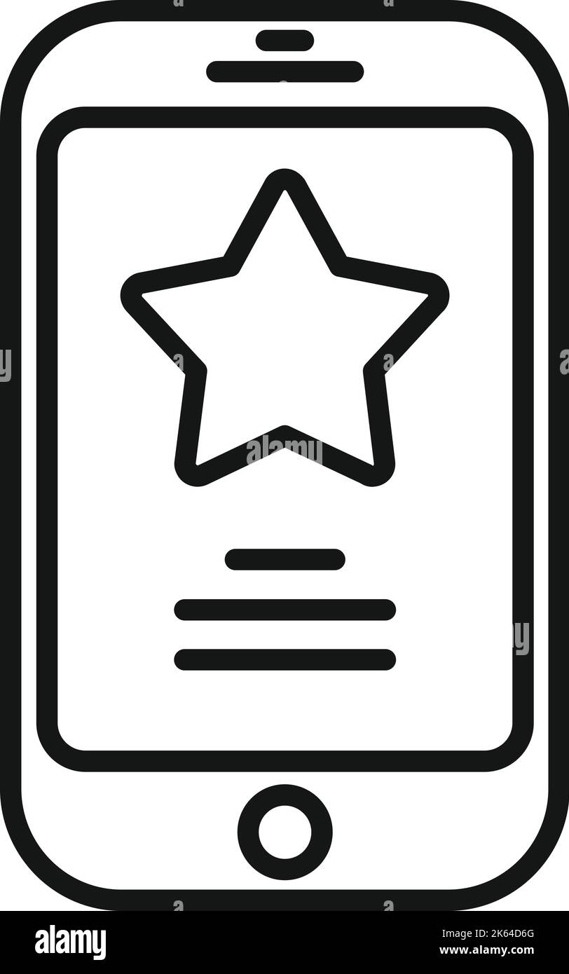 Rate smartphone icon outline vector. Promise review. Online trust Stock ...