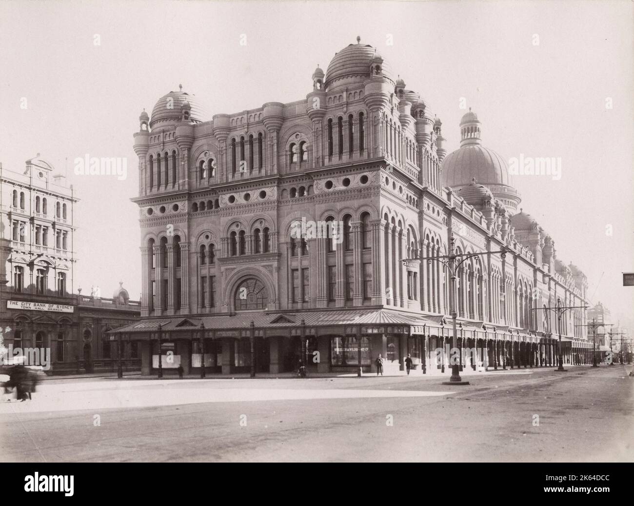 Vintage 19th century photograph: Queen Victoria Building, QVB, Sydney ...