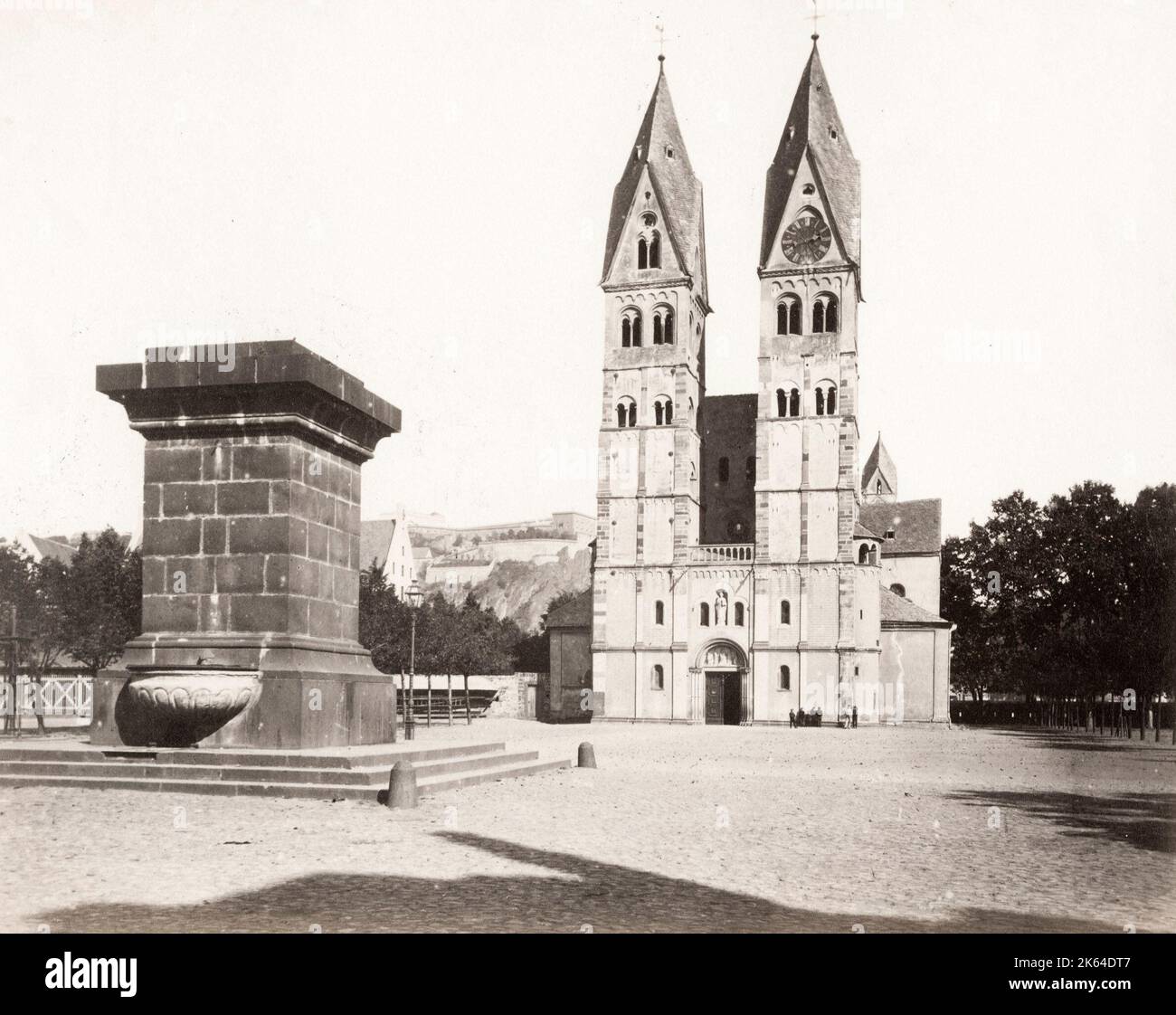 Vintage 19th century photograph: Germany - The Basilica of St. Castor ...