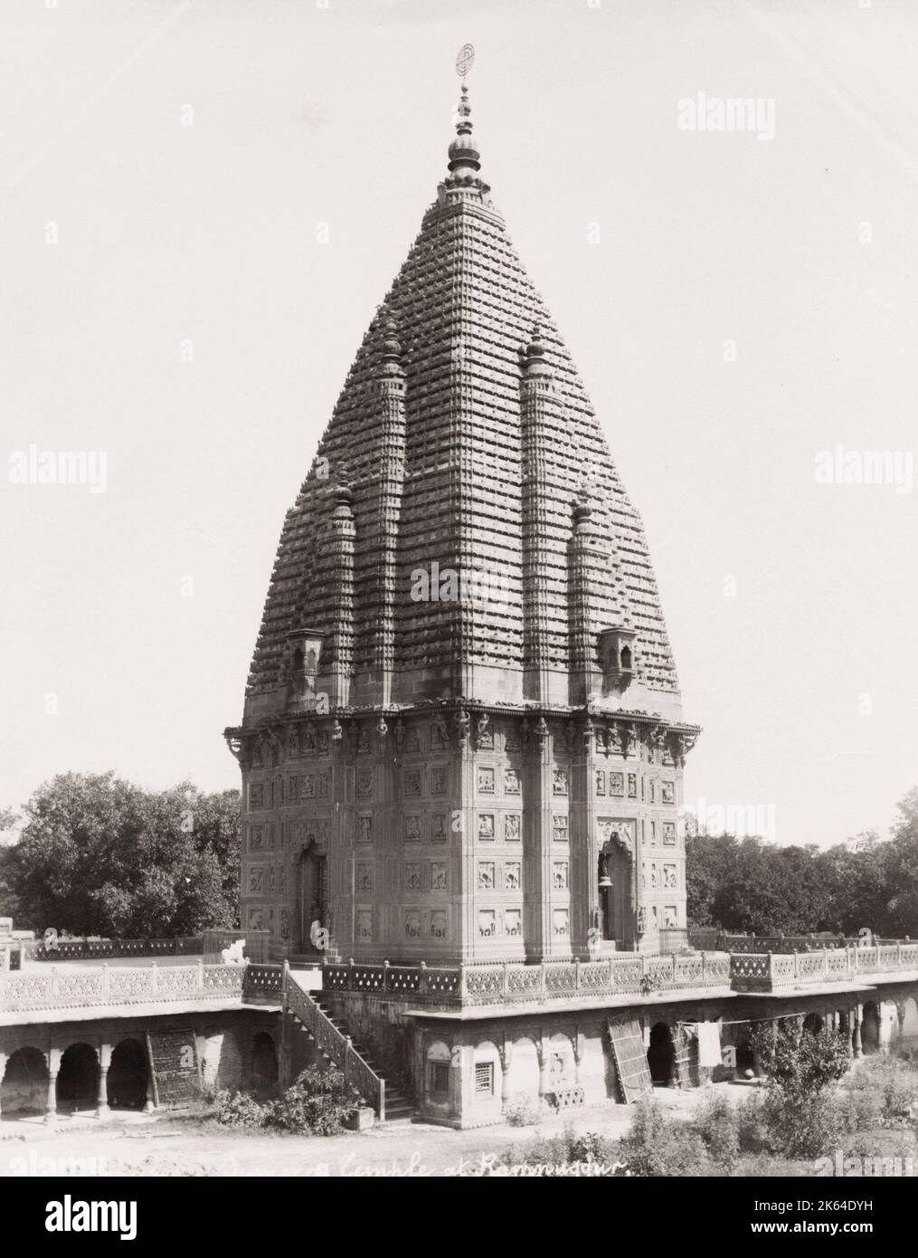 Vintage 19th century photograph: The Durga Mandir (Temple) is situated ...