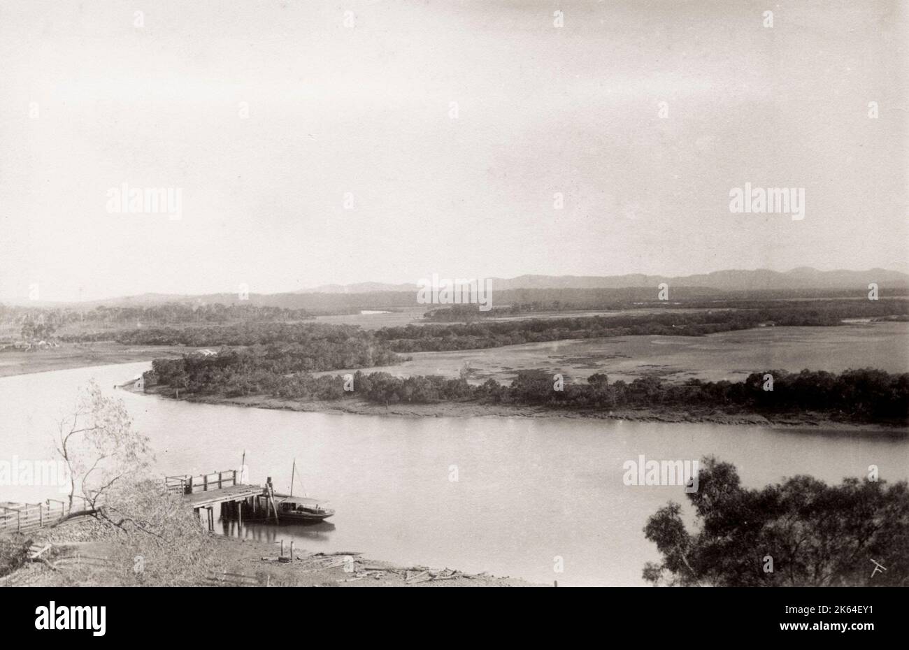 Vintage 19th century photograph: Fitzroy River, Western Australia Stock ...