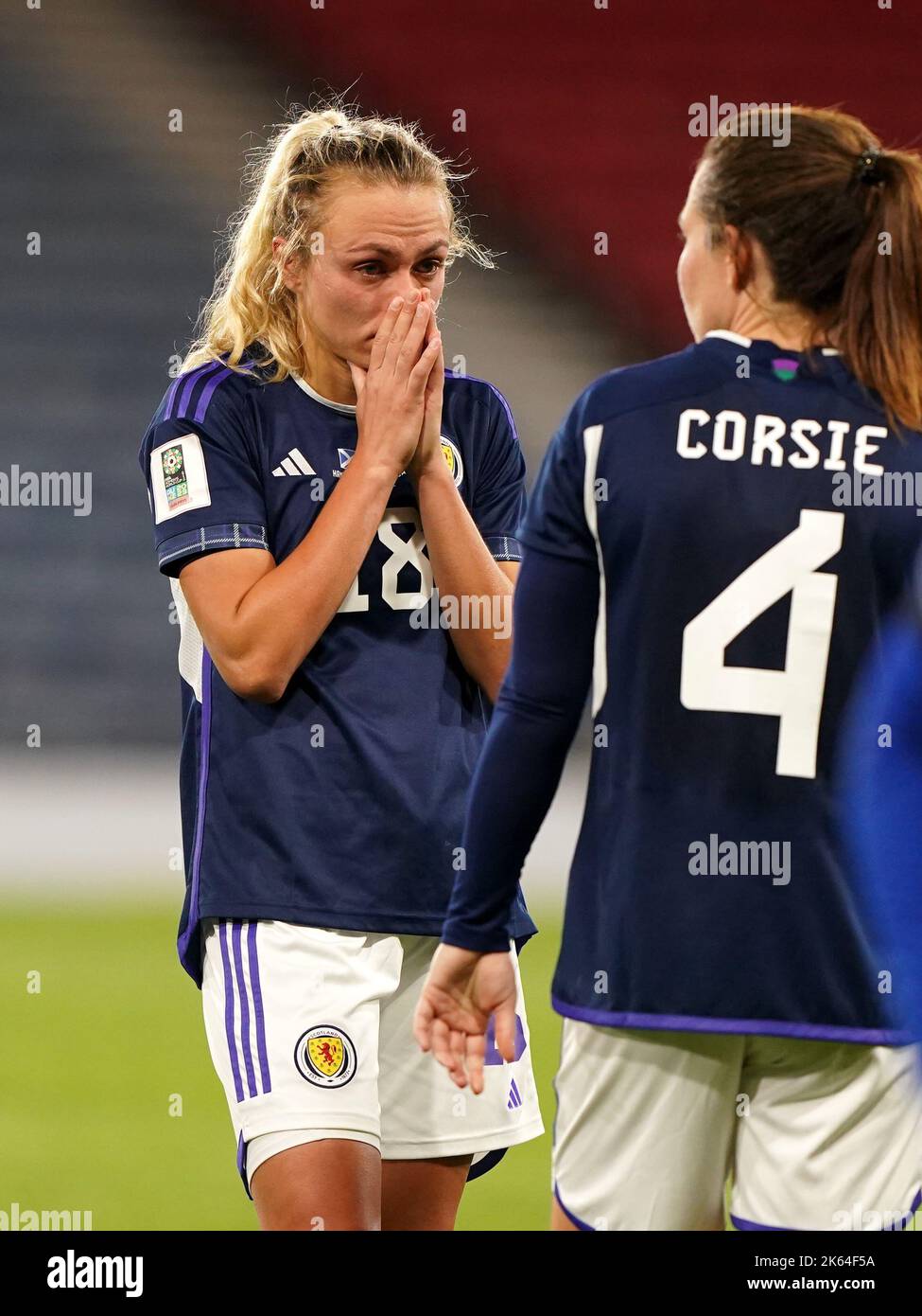 Scotland's Claire Emslie look dejected after the FIFA Women's World Cup ...