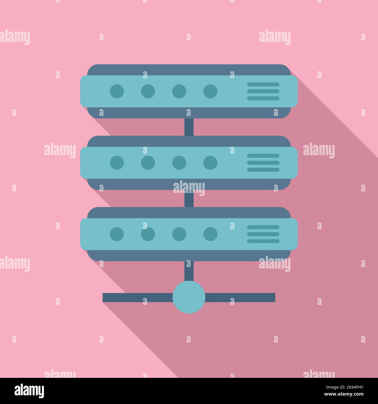Server data icon flat vector. Business center. Remote work Stock Vector ...