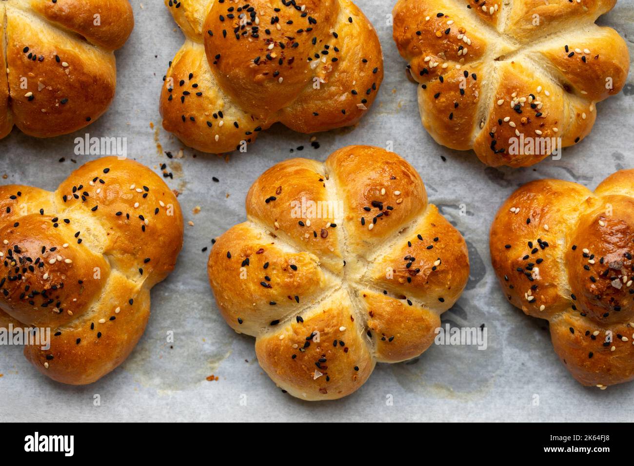 Freshly baked home made bread rolls Stock Photo - Alamy