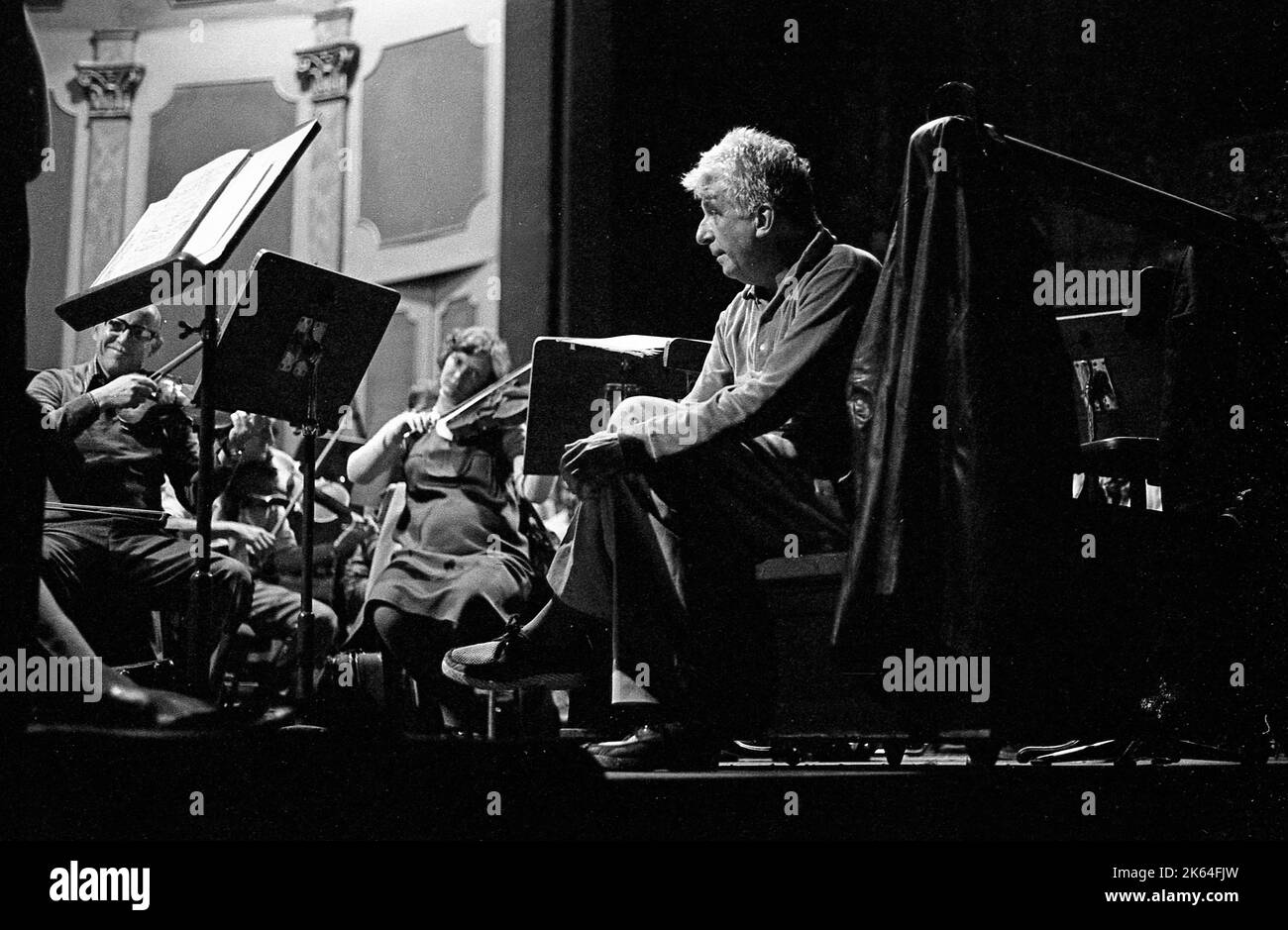 Peter Maag, Swiss conductor, during a rehearsal with the Buenos Aires ...