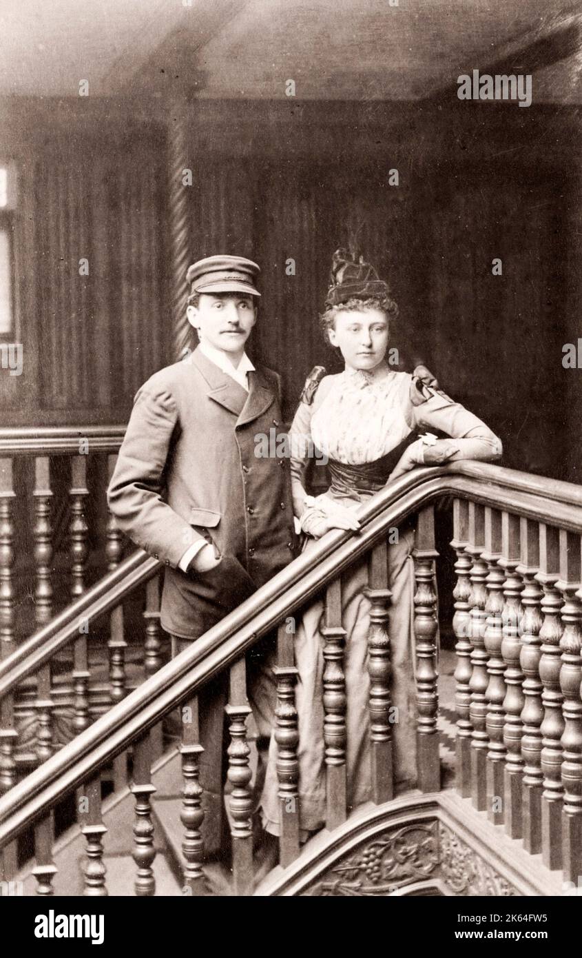 1889 photograph - RMS Teutonic - from an album of images relating to ...