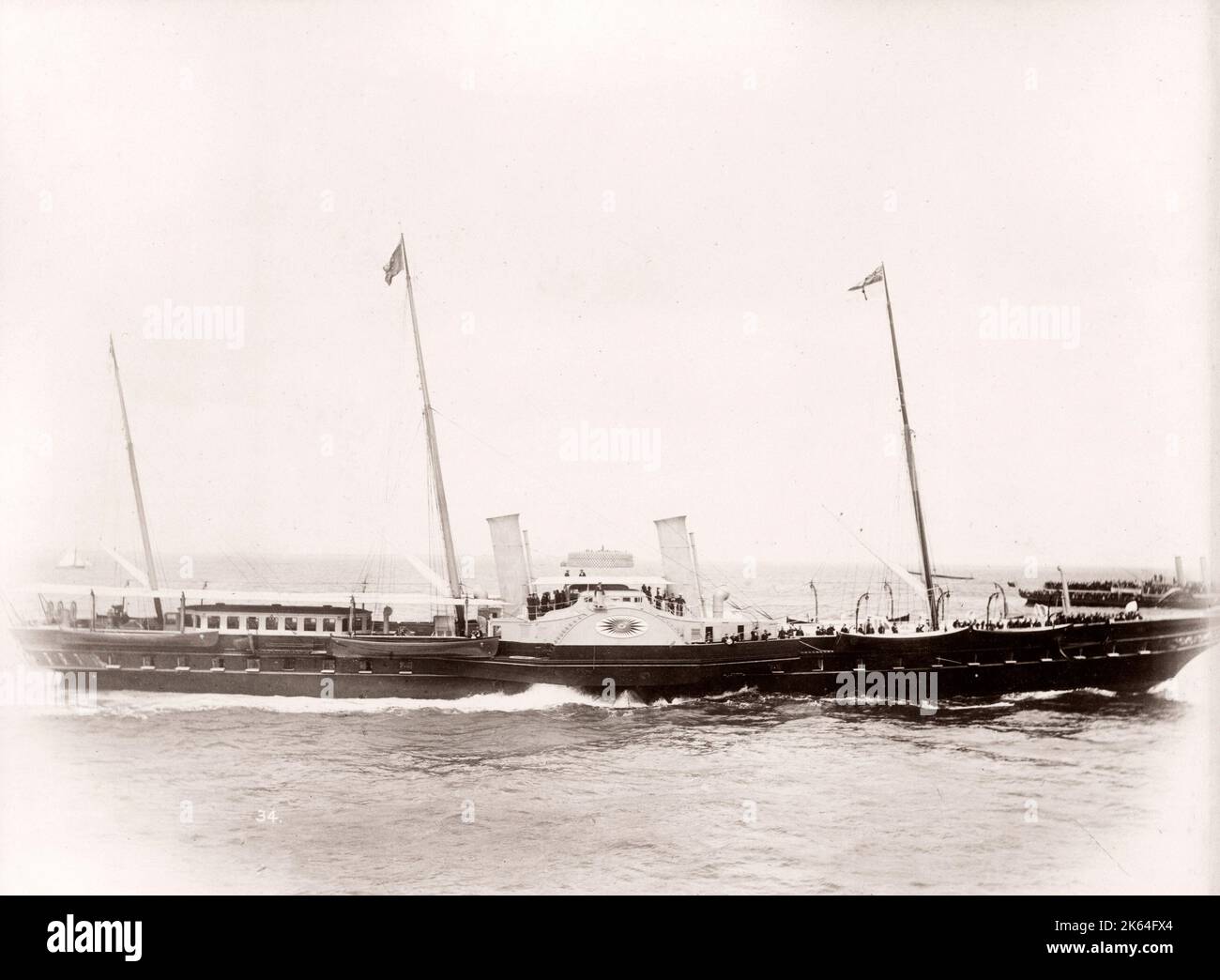 1889 photograph - RMS Teutonic - from an album of images relating to ...