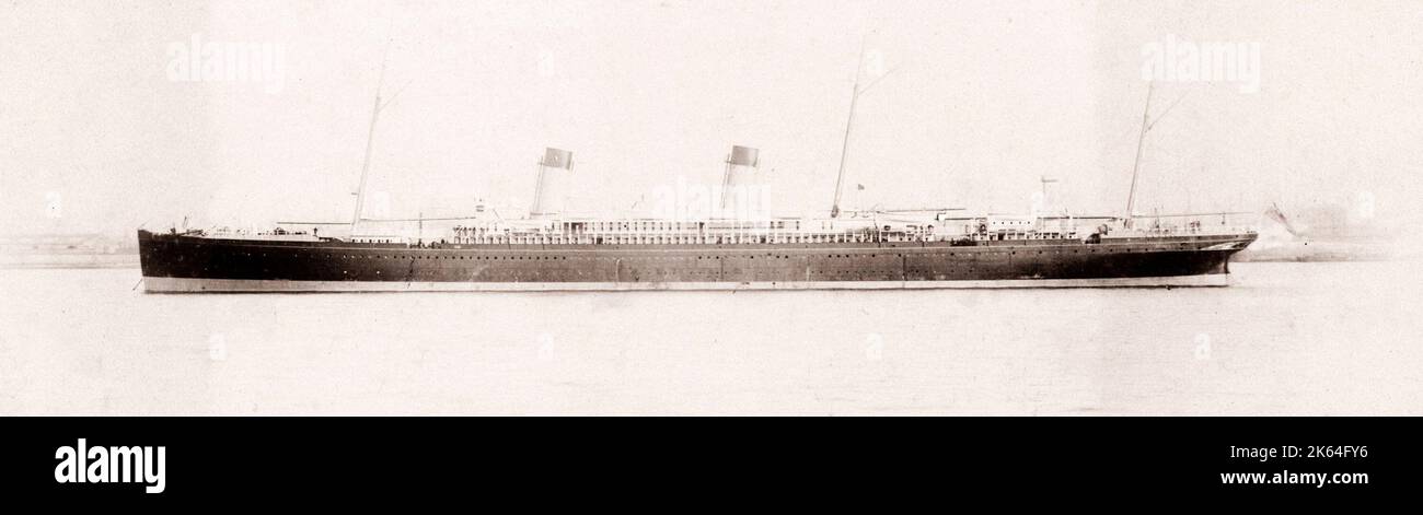 1889 photograph - RMS Teutonic - from an album of images relating to ...