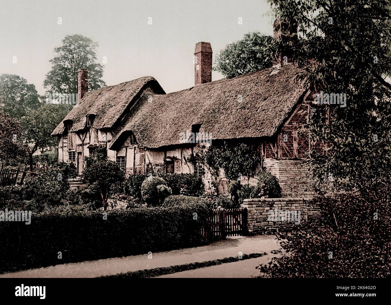 Vintage 19th century / 1900 photograph: Ann Hathaway's cottage ...