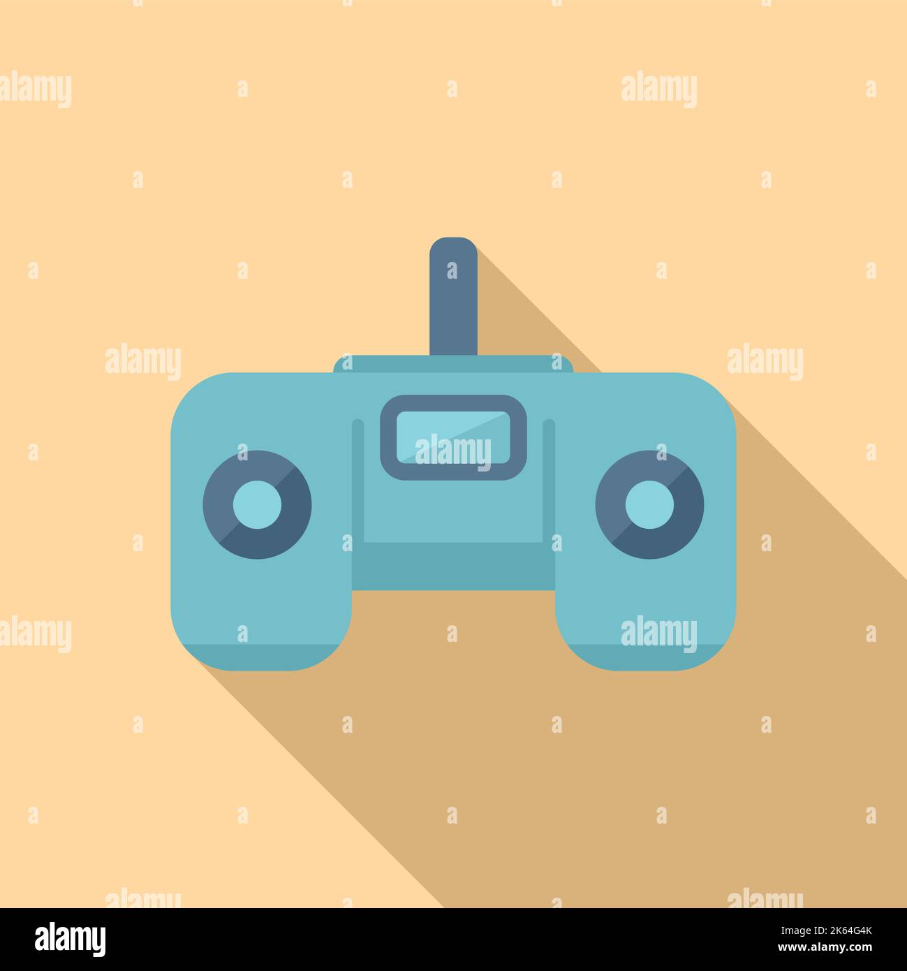 Joystick control icon flat vector. Data center. Monitor report Stock ...