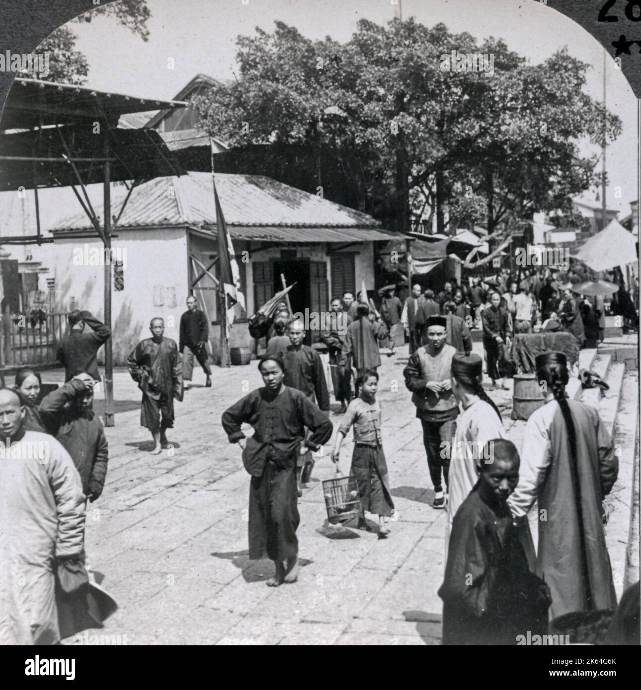 Street scene in Canton (Guangzhou) China, c.1900 Vintage early 20th ...