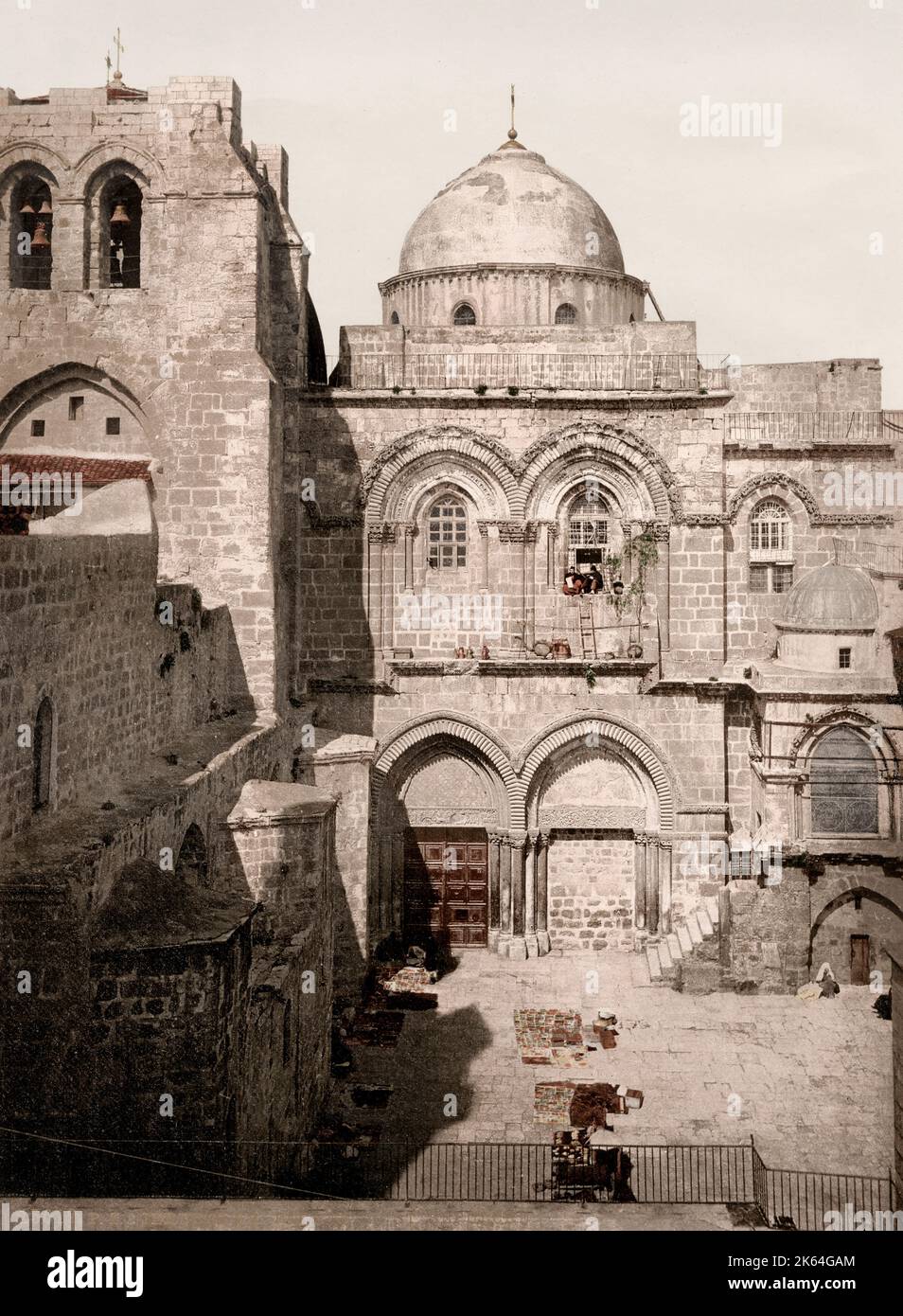 Vintage 19th century photograph: Church of the Holy Sepulchre ...