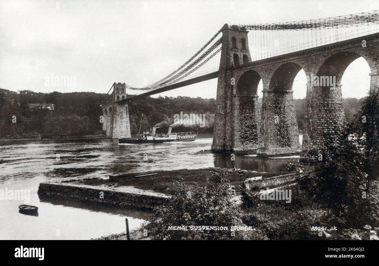 Thomas telford menai bridge hi-res stock photography and images - Alamy