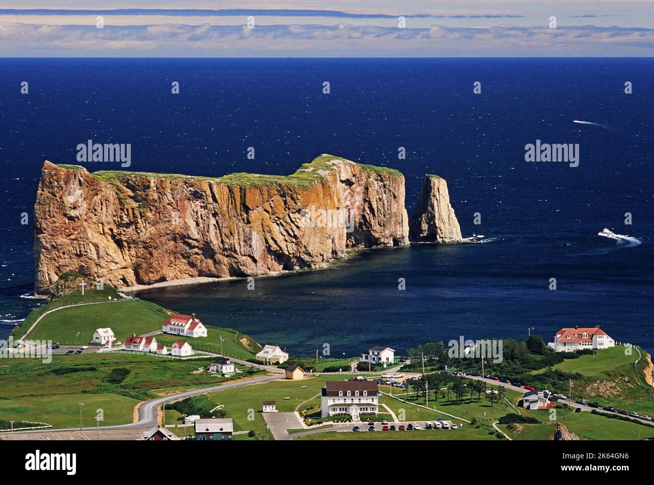 Perce Rock is a very large, sheer rock formation in the Gulf of St ...