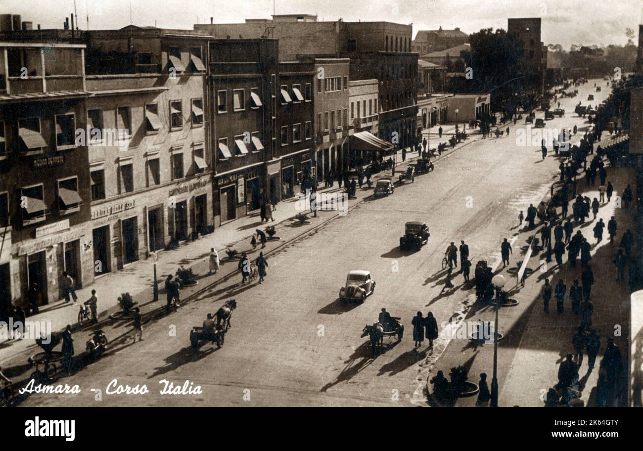 Eritrea, East Africa - Asmara, Corso Italia - known for its Italian ...