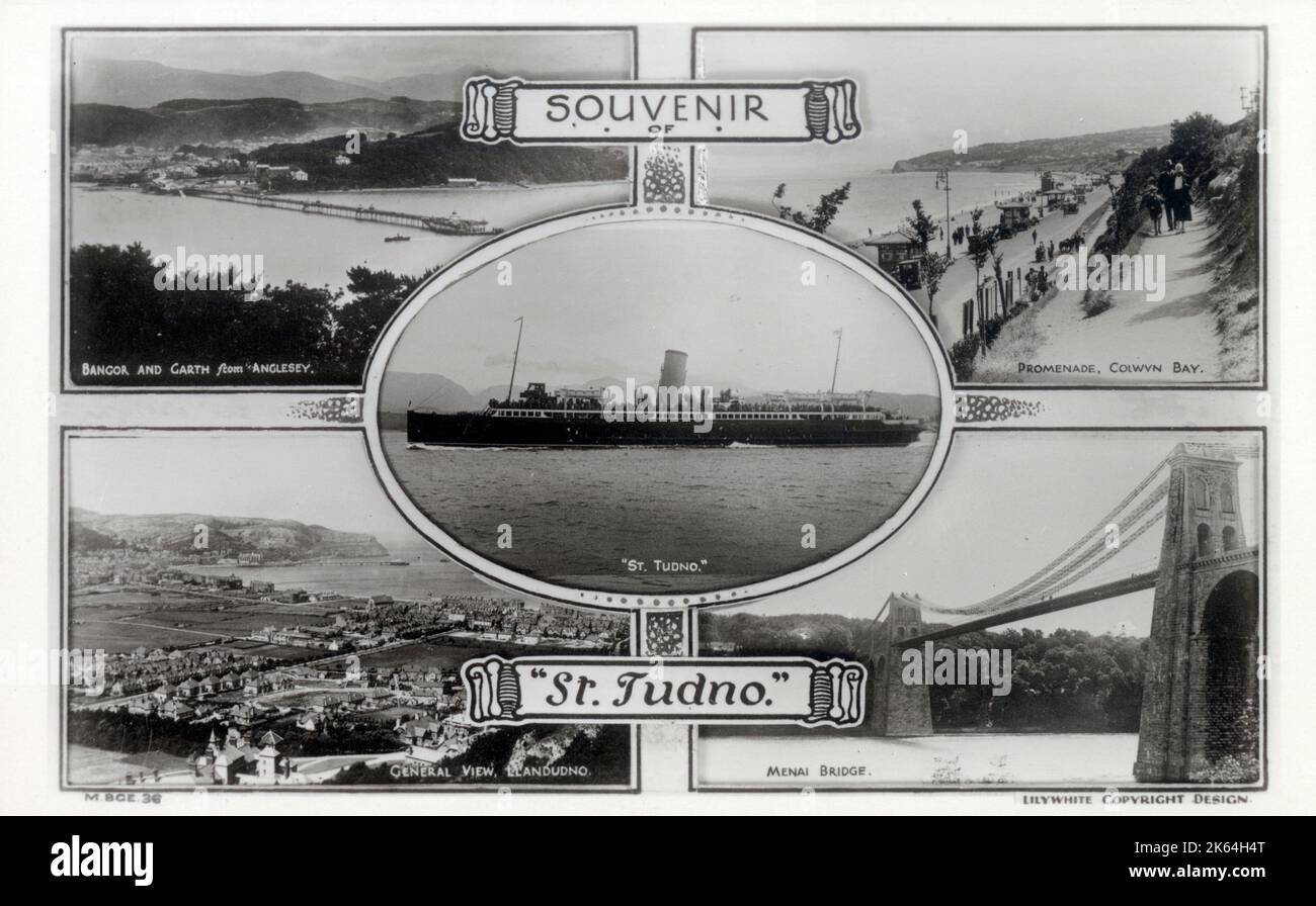 Steamship TS St Tudno of The Liverpool and North Wales Steamship ...