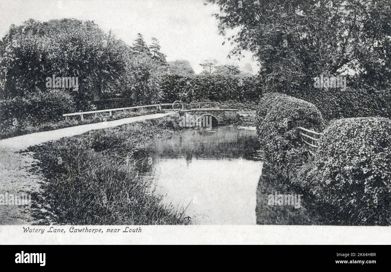 Watery Lane, Cawthorpe, near Louth, Lincolnshire Stock Photo - Alamy