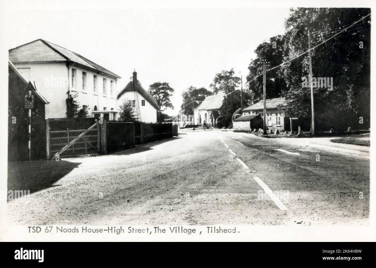 Noads House - High Street, The Village, Tilshead, Wiltshire Stock Photo ...