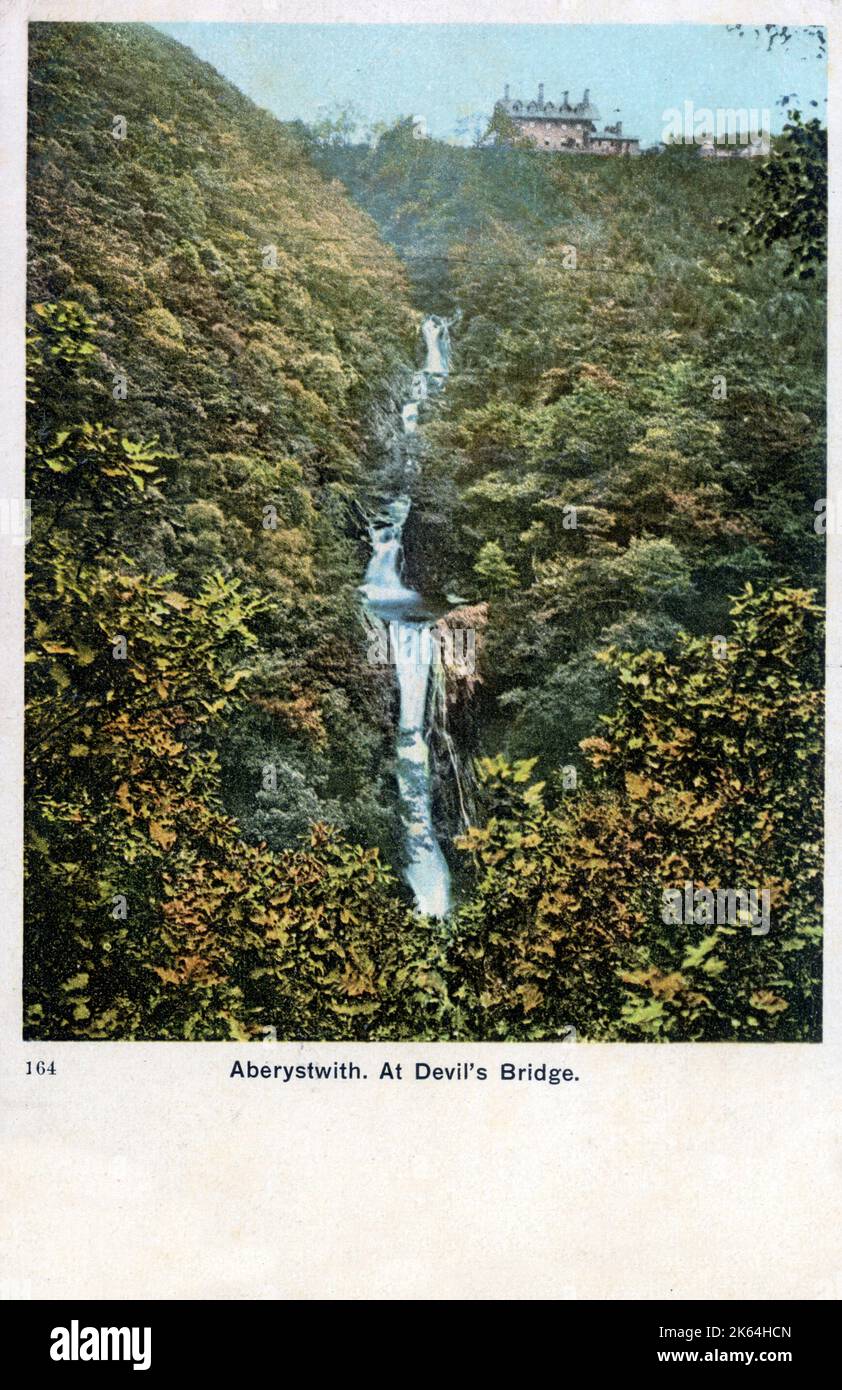 Aberystwyth, Wales - at Devil's Bridge with the Hafod Arms Hotel (back ...