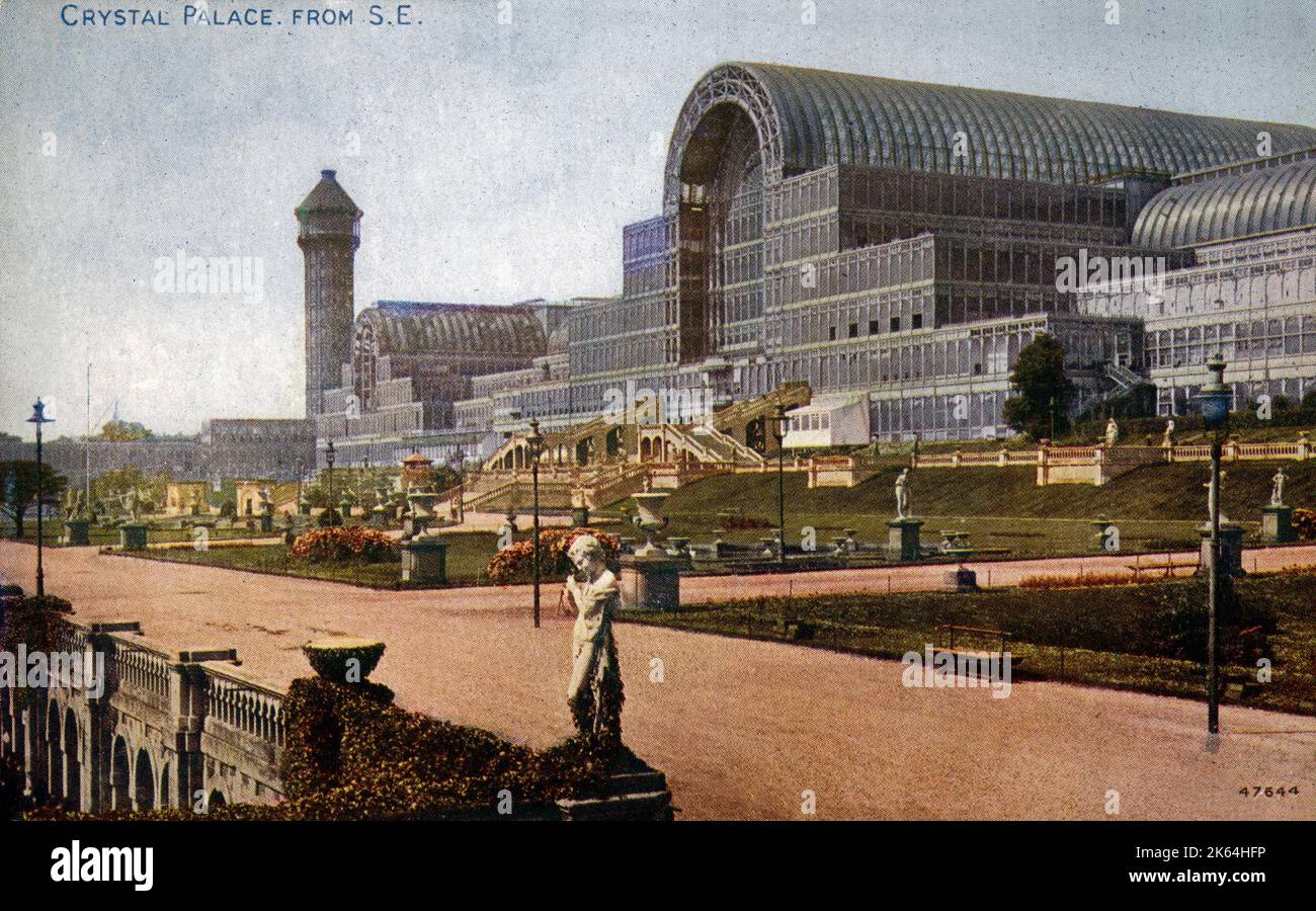 The Crystal Palace at Sydenham, South London - view from the South East ...