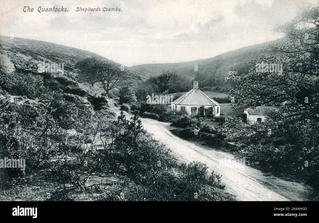 The Quantocks - Shepherds Coombe. The Quantock Hills west of Bridgwater ...