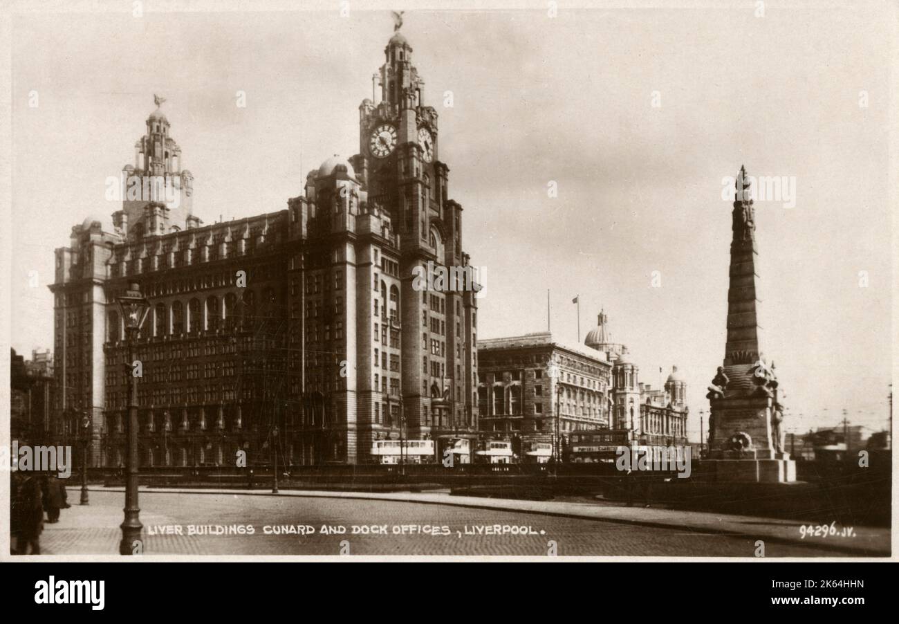 The Liver Buildings Cunard and Dock Offices and RMS Titanic disaster ...
