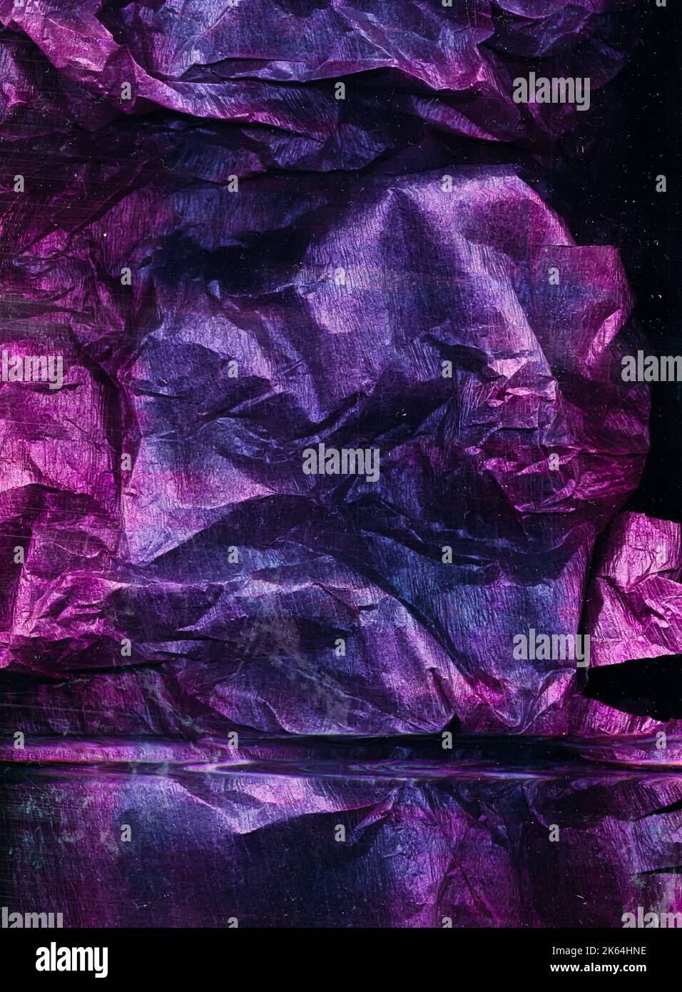 grunge overlay crushed foil texture purple film Stock Photo - Alamy