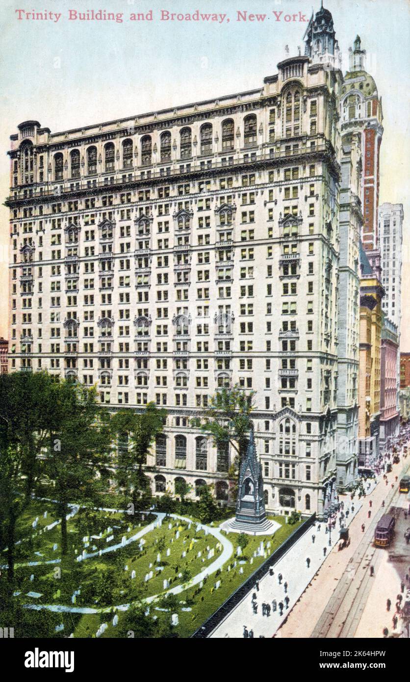 Trinity Building and Broadway, New York City, USA Stock Photo - Alamy