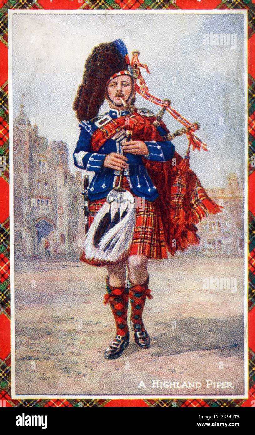 A Scottish Highland Piper Stock Photo - Alamy