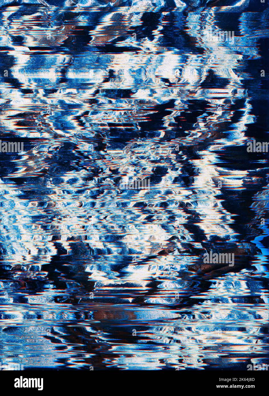 glitch background static noise texture blue white Stock Photo - Alamy