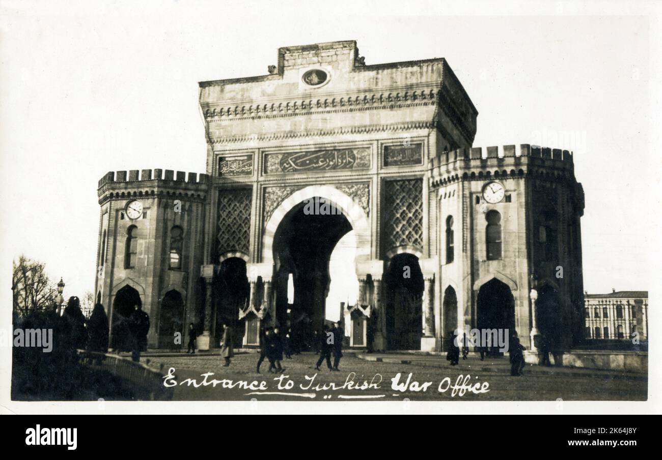 Impressive entrance to Turkish War Office (now Istanbul University ...