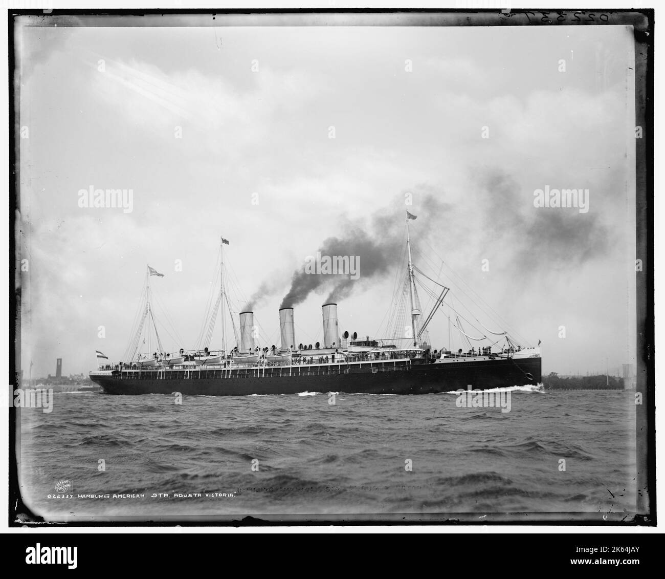 The German ocean liner SS Augusta Victoria (1888). Date: circa 1890 ...