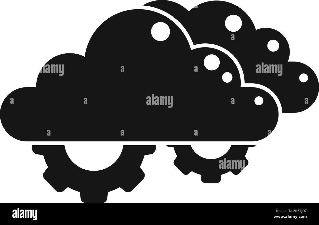 Data cloud control icon simple vector. Business center. Monitor plan ...