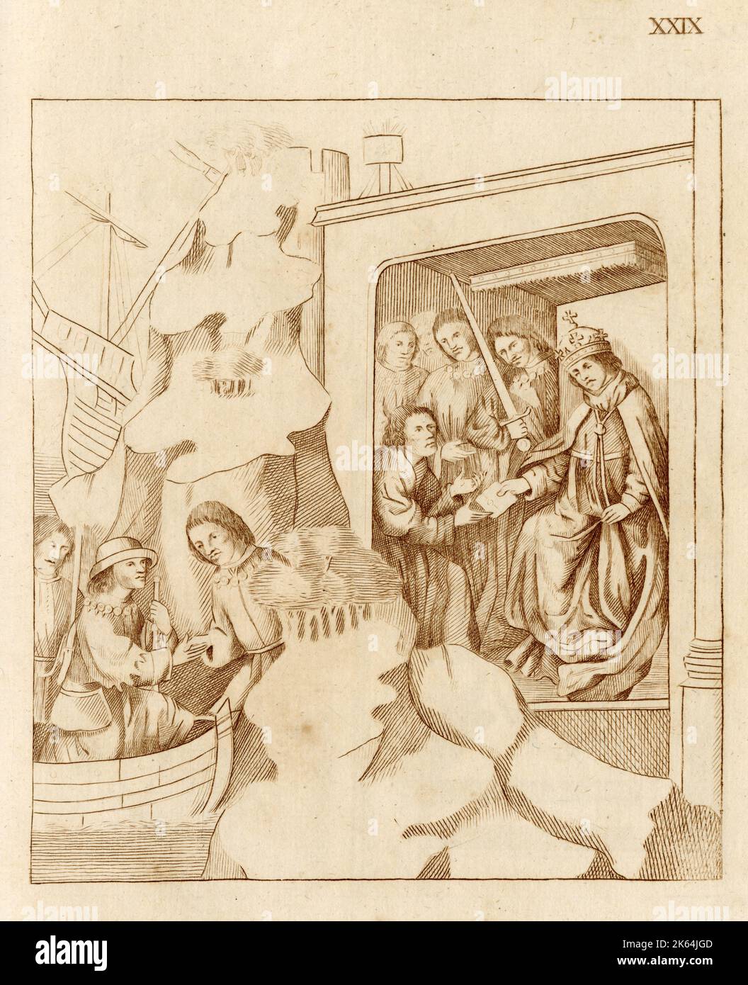 Richard Beauchamp, Earl of Warwick, arrives back in England; a court ...