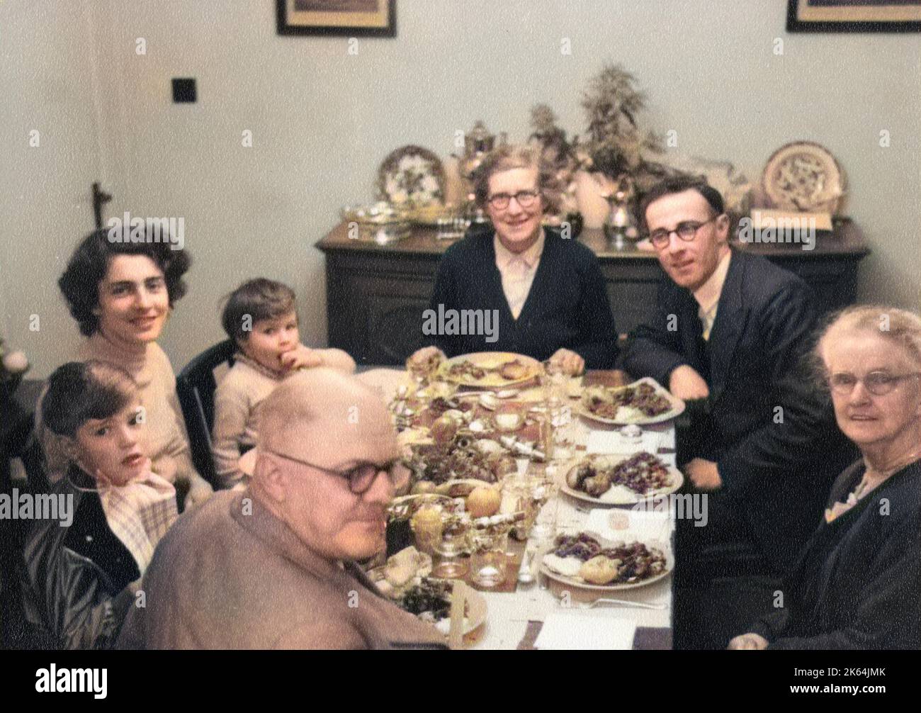 1950s dinner christmas hi-res stock photography and images - Alamy