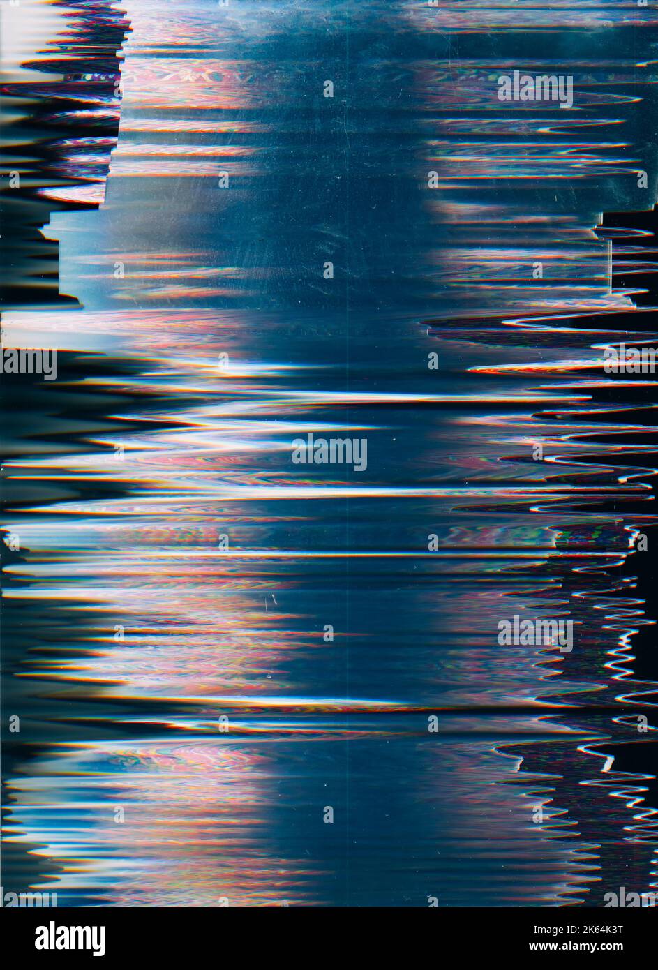 glitch overlay static noise blue dust scratches Stock Photo - Alamy