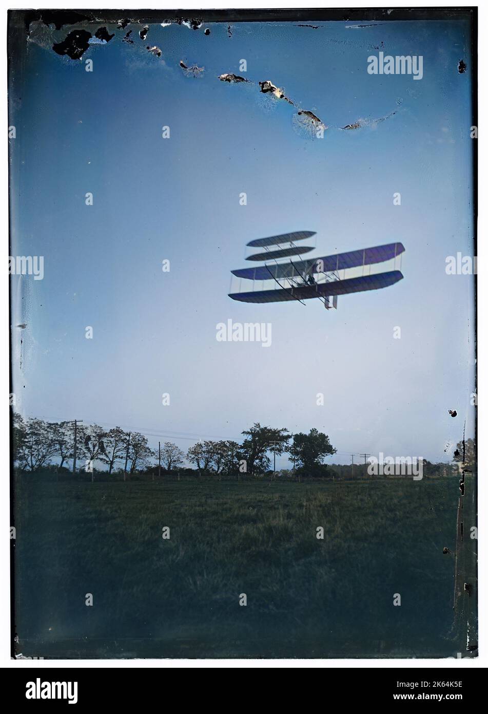 Left front view of flight 46, Orville turning to the left, in the last ...