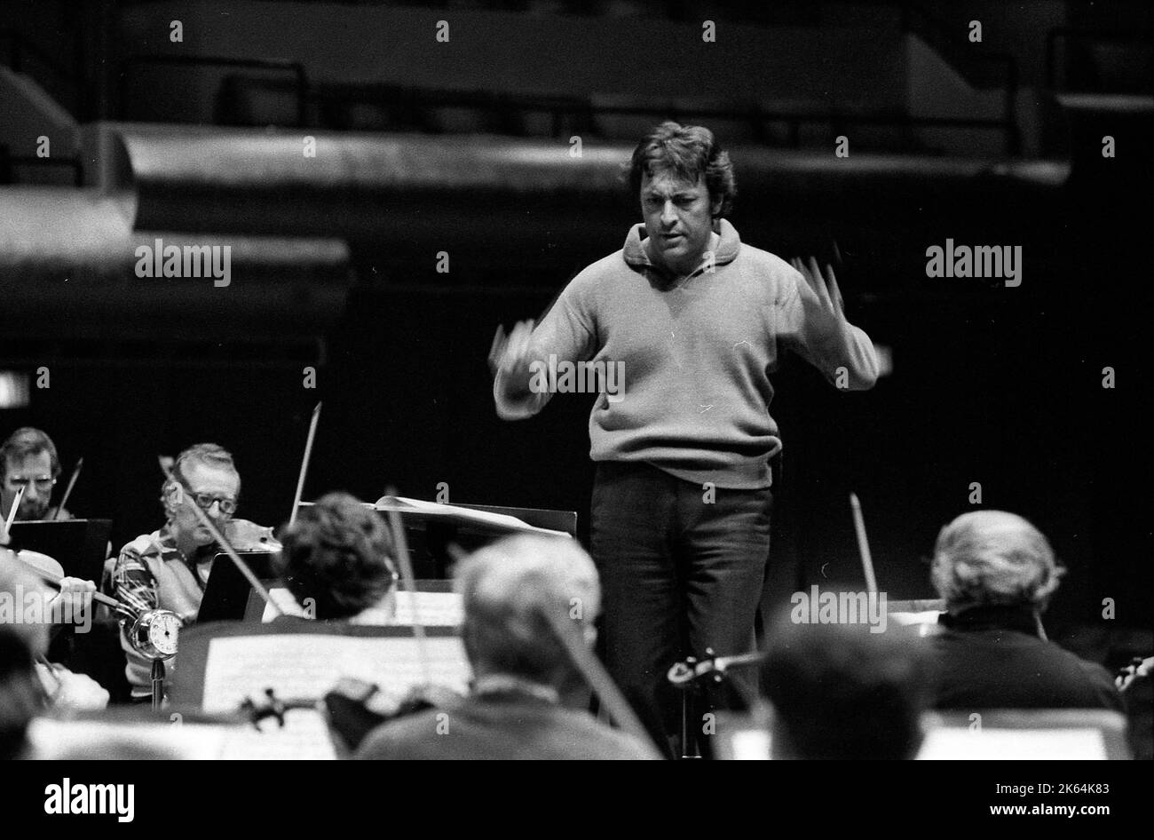 Zubin Mehta, Indian conductor of the New York Philharmonic Orchestra ...