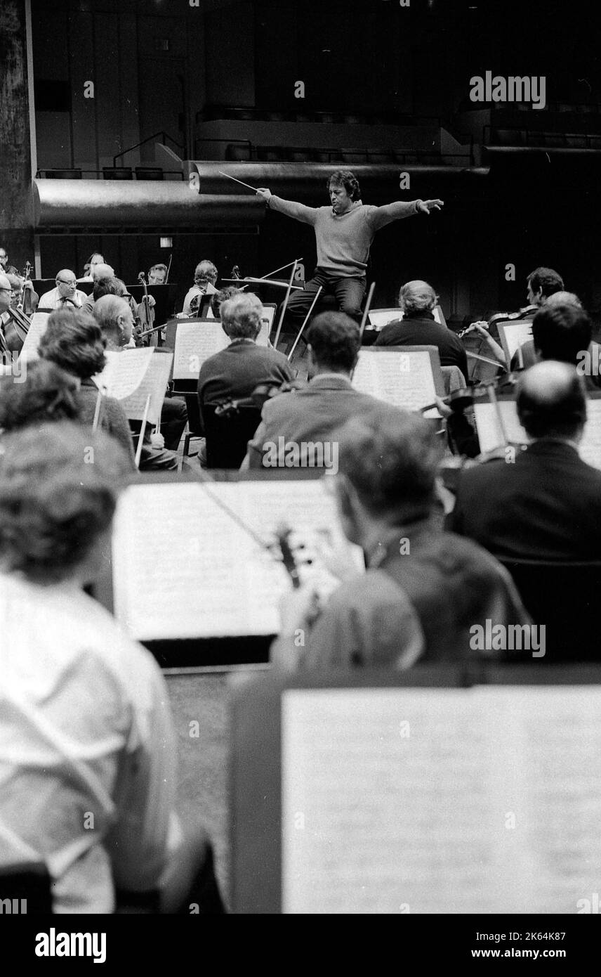 Zubin Mehta, Indian conductor of the New York Philharmonic Orchestra ...