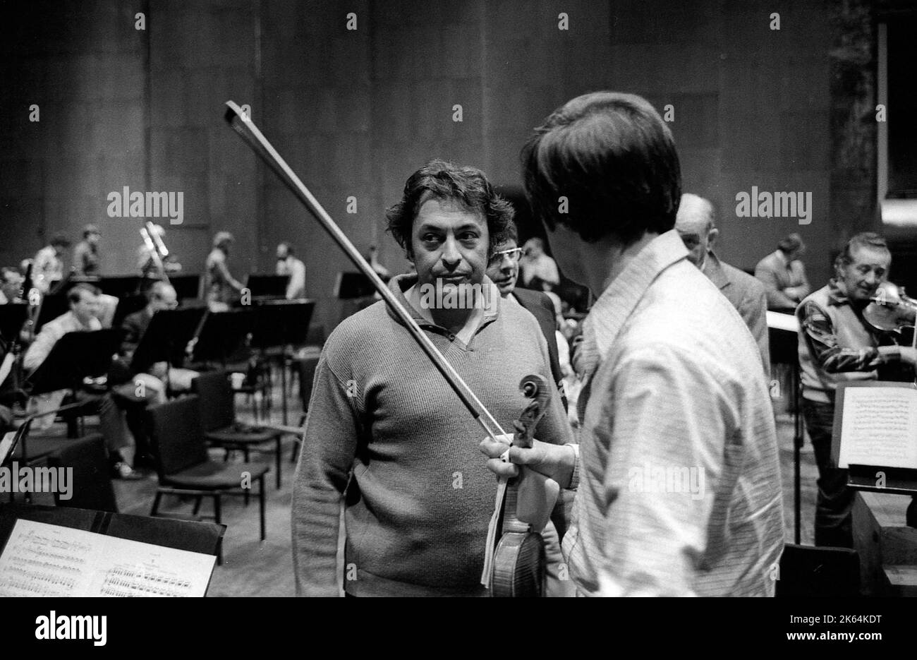 Zubin Mehta, Indian conductor of the New York Philharmonic Orchestra ...
