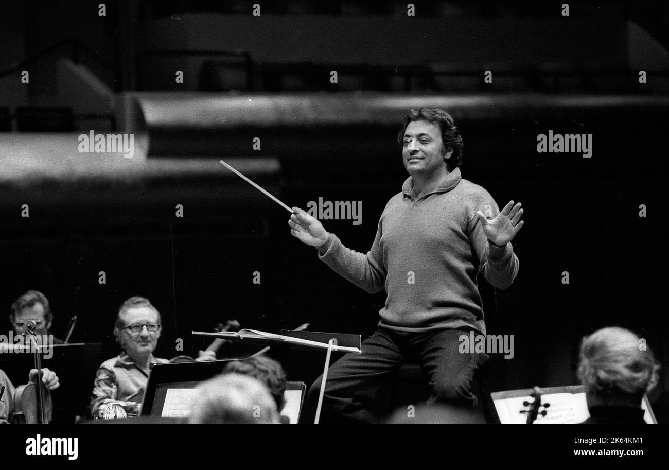 Zubin Mehta, Indian conductor of the New York Philharmonic Orchestra ...