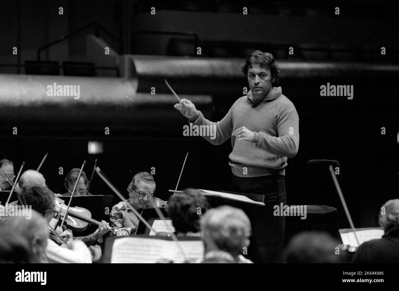 Zubin Mehta, Indian conductor of the New York Philharmonic Orchestra ...