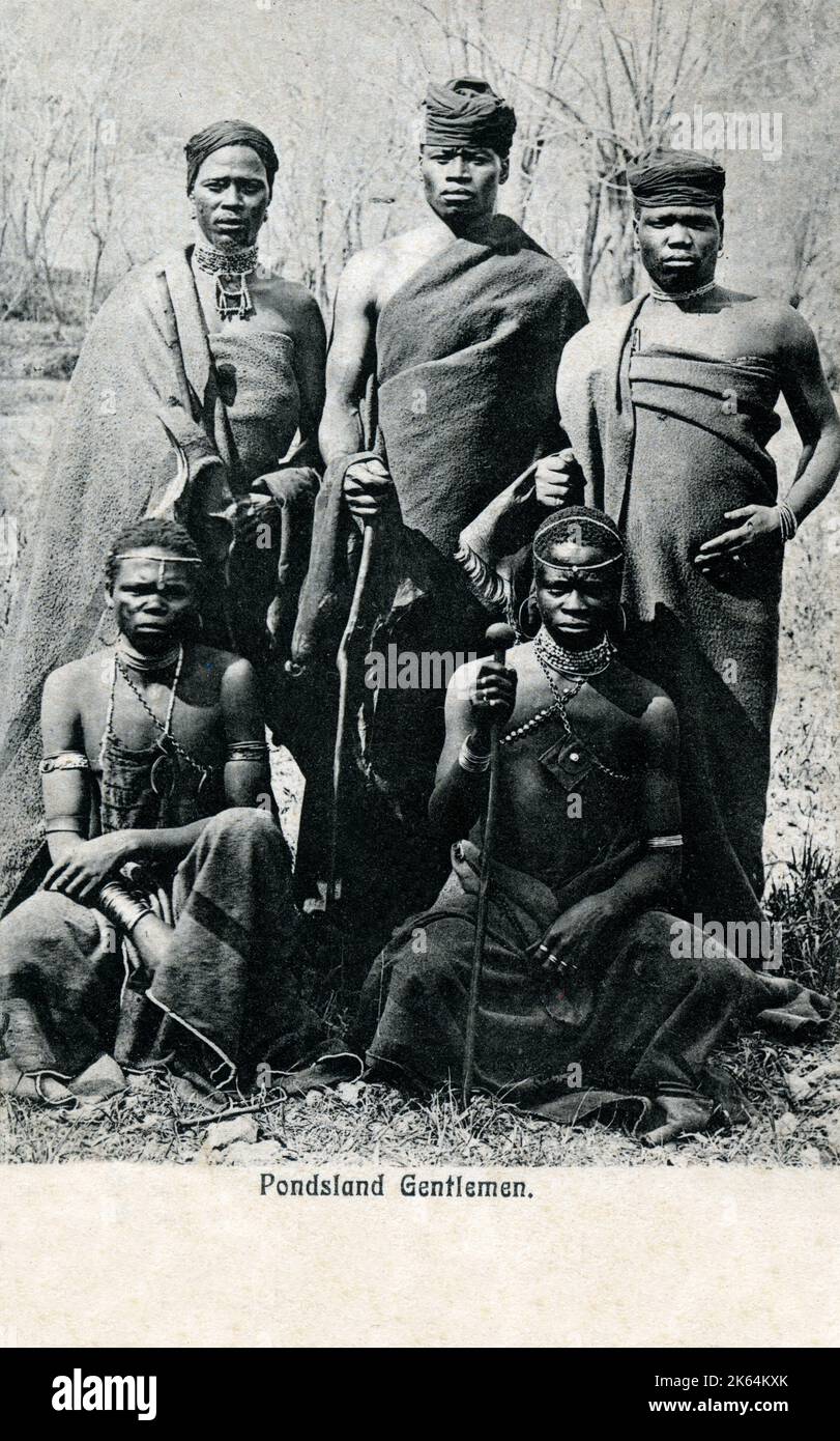 Five Impressive Tribesmen from the area of Randfontein, a gold mining ...
