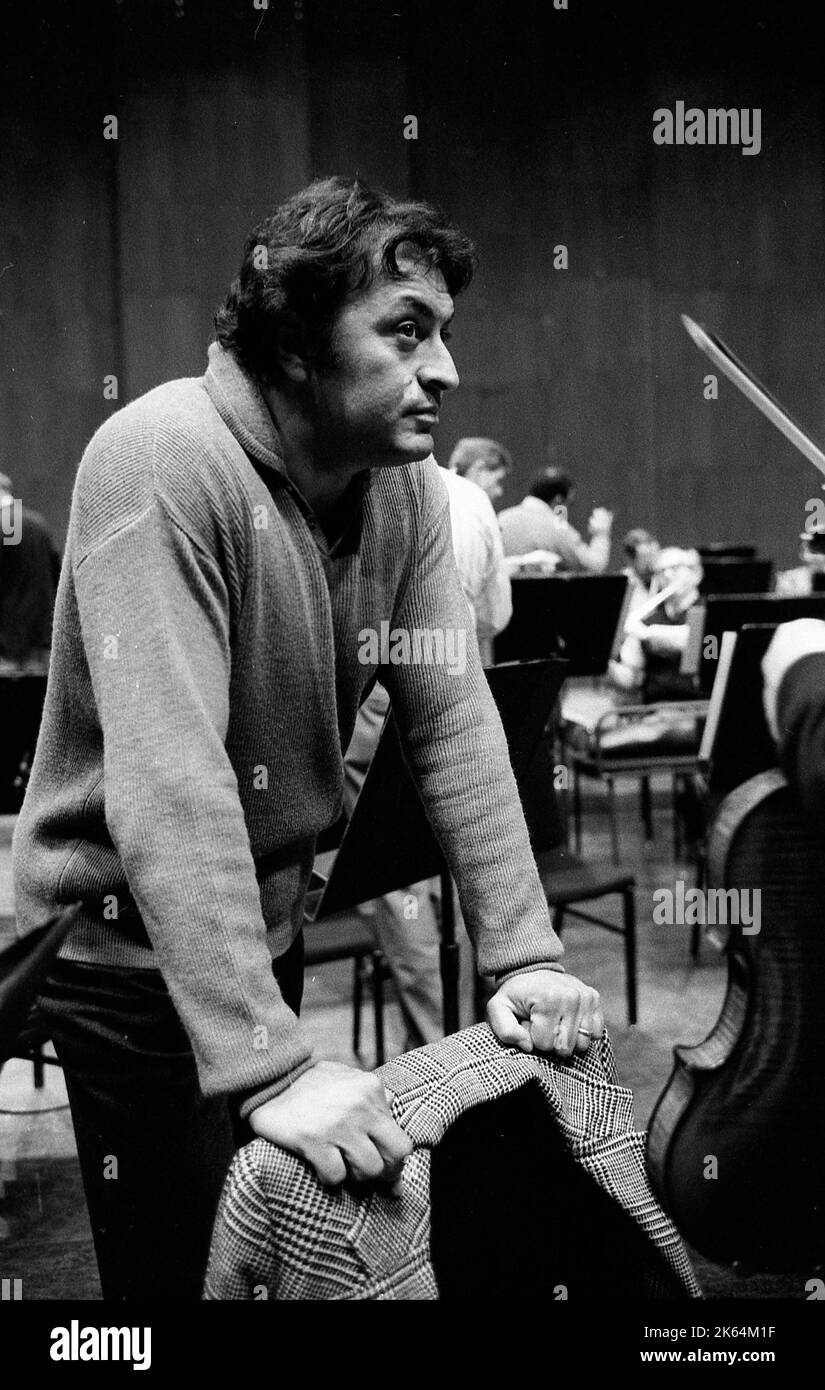 Zubin Mehta, Indian conductor of the New York Philharmonic Orchestra ...