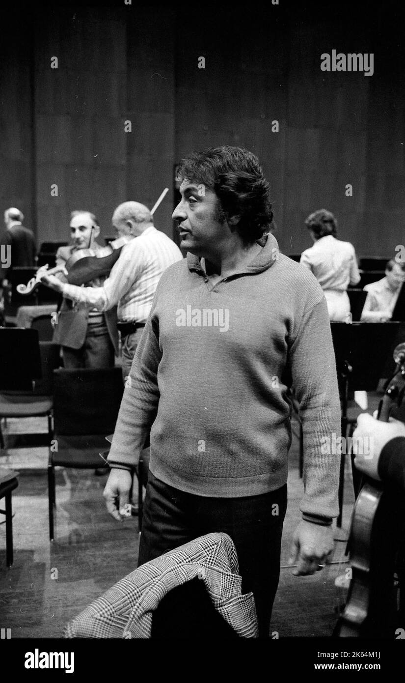 Zubin Mehta, Indian conductor of the New York Philharmonic Orchestra ...