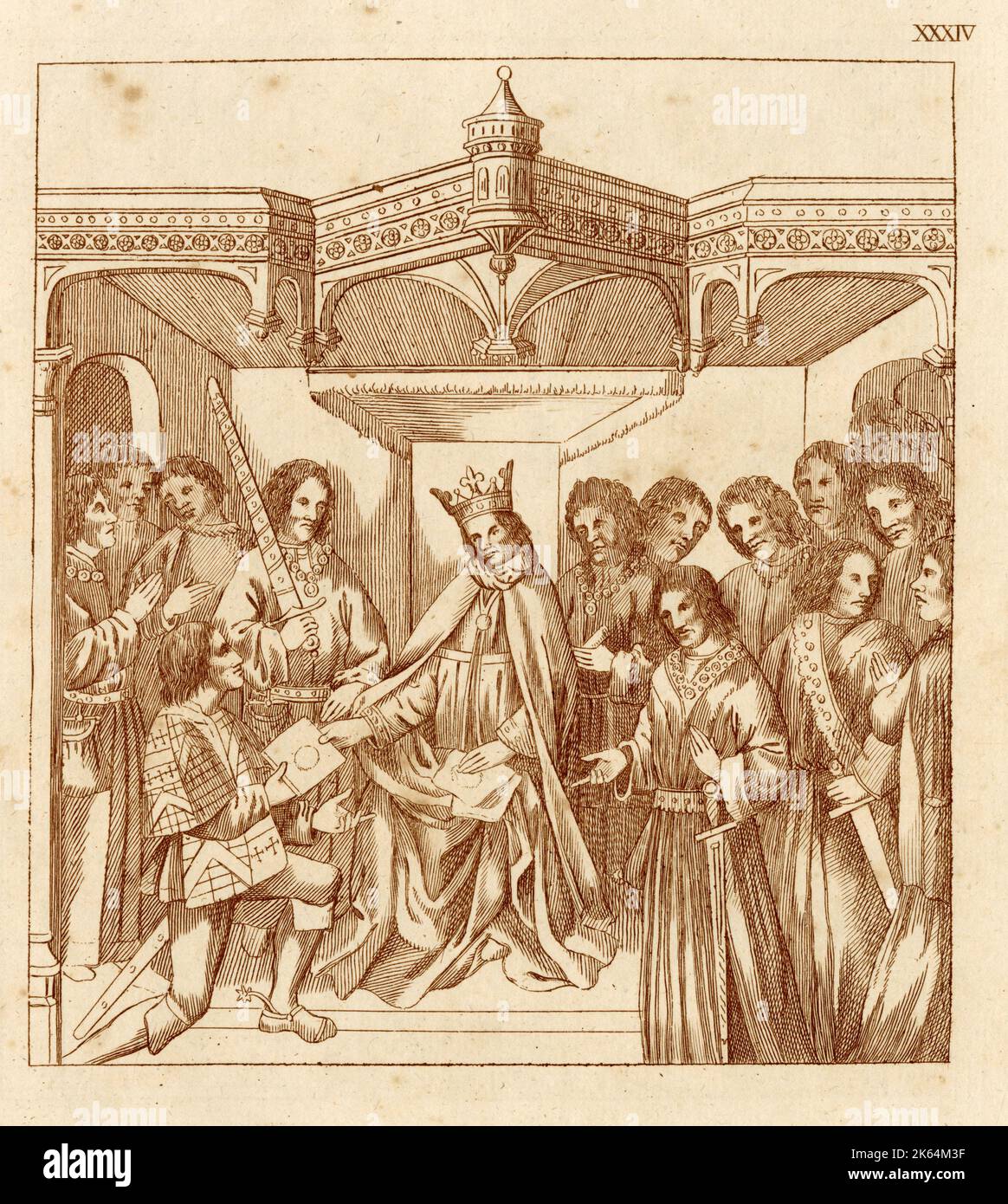 Richard Beauchamp, Earl of Warwick's messenger delivers the invitation ...