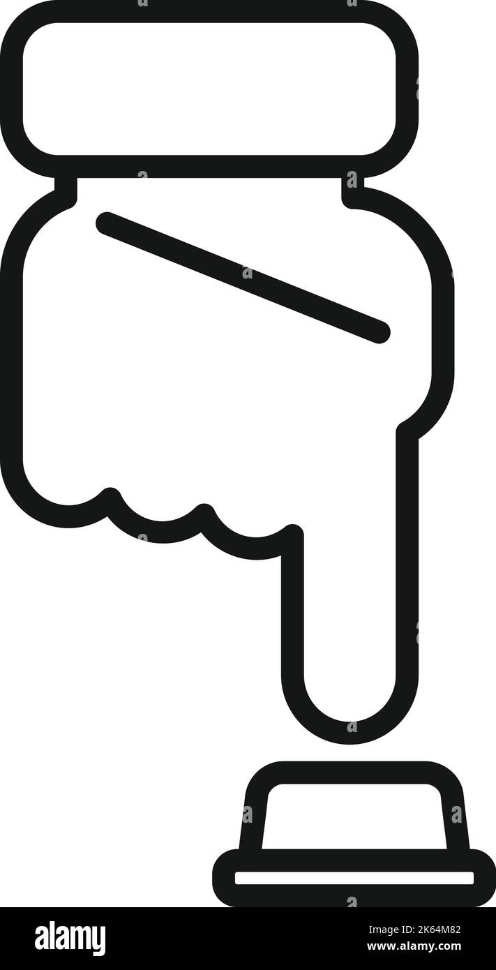 Button control icon outline vector. Work remote. Clipboard center Stock ...