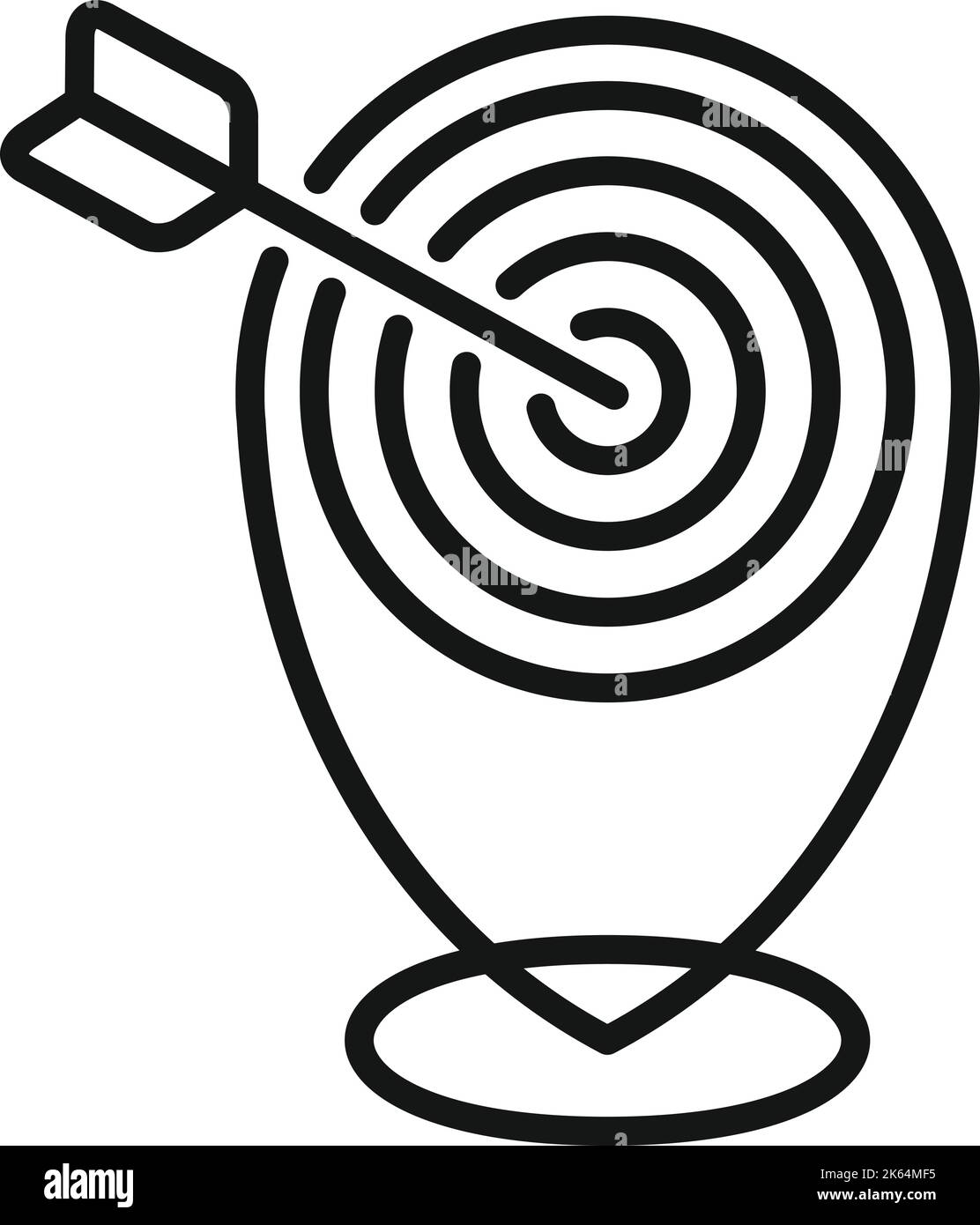 Location control icon outline vector. Center plan. Remote monitor Stock ...