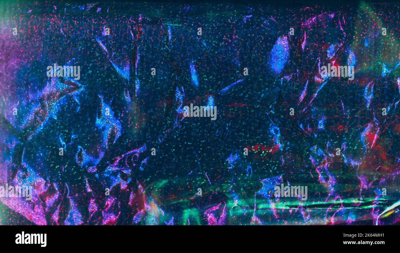 crumpled holographic foil texture glitter multicolor Stock Photo - Alamy