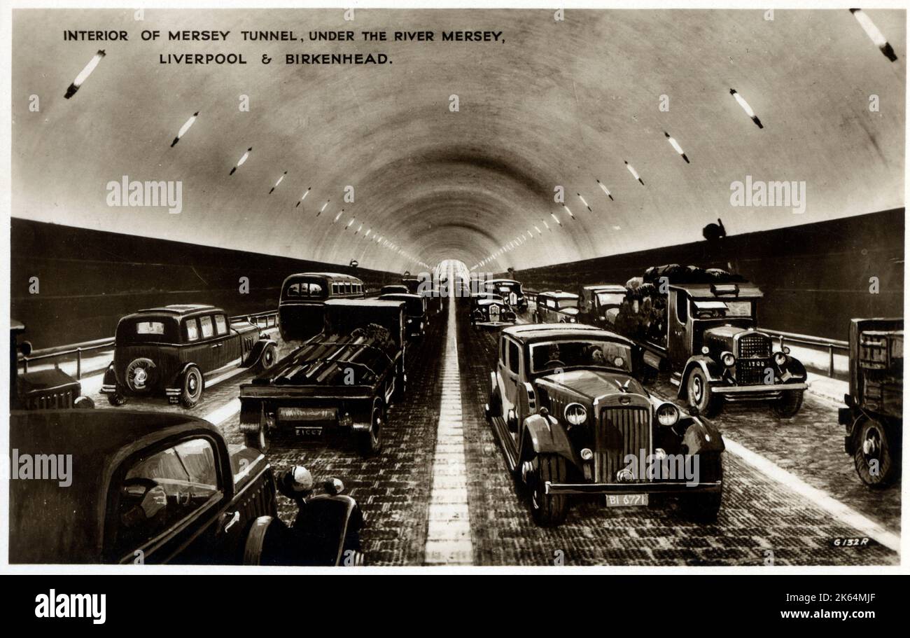Liverpool, Merseyside - The Queensway (Birkenhead) Mersey Tunnel ...